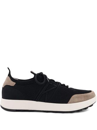 Kiton logo-embroidery sneakers - Noir