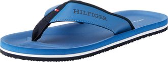 Tommy Hilfiger Herren Flip Flops Comfort Beach Sandal Zehentrenner, Blau (Antique Blue), 40