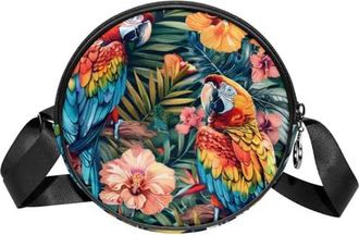 Generic Sac &agrave; bandouli&egrave;re rond pour femme, petit sac &agrave; bandouli&egrave;re avec fermeture &eacute;clair, bretelles r&eacute;glables, sac &agrave; main rond d&eacute;contract&eacute; pour femmes et fill