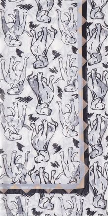 Codello PRINTED SCARF POLYESTER/VISCOSE DOG (GRY2)