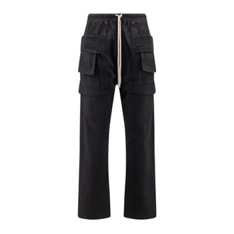 Rick Owens Homme, Pantalons, Noir, Taille: XL Creatch Cargo Drawstring Pantalons