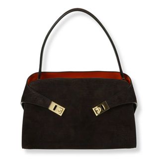 Ferragamo Femme, Sacs, Brun, Taille: ONE Size Sac bandouli&egrave;re souple Hug (M)