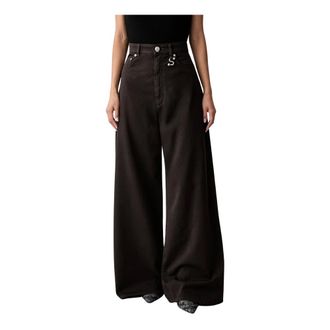 Sportmax Jean Coupe Large Siamese - Femme - Jeans - Brun - Taille: W29