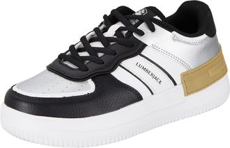 Lumberjack Lumberjack Damen Freya Oxford-Schuh, Weiß Schwarz Silber, 36 EU