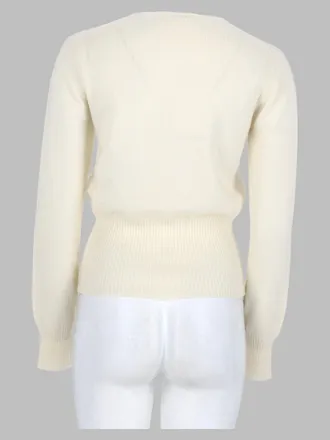 Max Mara Wool Cashmere Blend Sweater - White