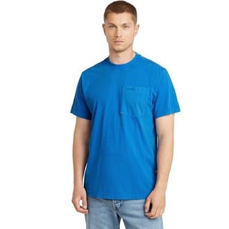 G-Star G-Star Homme T-Shirt Washed Pocket, Bleu (pop blue marte D25963-C756-H329), XL