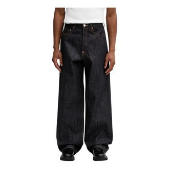 Kenzo Jean Large Indigo &agrave; Revers - Homme - Jeans - Bleu - Taille: W32