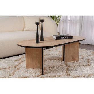 Asir Group LLC Asir Group Llc - Table Basse - Ch&ecirc;ne Saphir Noir, Sophistication Contrast&eacute;e, 119x40x60 cm Id&eacute;ale pour Salon et Salle de S&eacute;jour