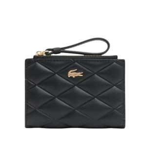 Lacoste Crocodelle Leder-M&uuml;nzb&ouml;rse - - Accessories - Damen - Schwarzk - ONE SIZE