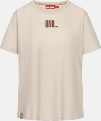 Derbe Derbe T-Shirt Und Tsch&uuml;ss Damen Beige GOTS Organic