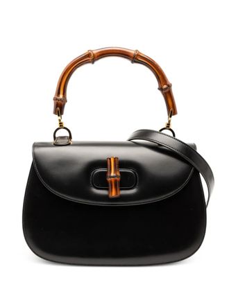 Gucci 20th Century Calfskin Bamboo Night handbag - Noir