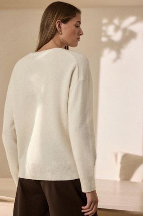 Next V-Ausschnitt-Pullover N. Premium Pullover mit V-Ausschnitt aus (1-tlg)