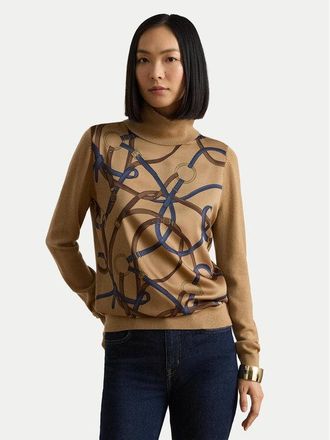 Lauren Ralph Lauren Rollkragenpullover 200B27532001 Dunkelbeige Relaxed Fit