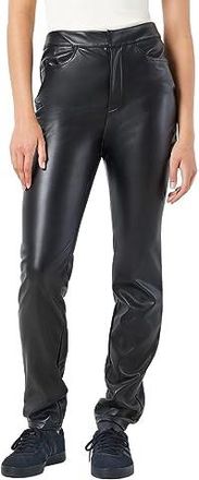 Noisy May Noisy may NMANDY Moni PU HW Ankle Pants Noos, Noir, 34 FR/XS/L