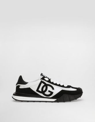 Dolce & Gabbana Dg Athletic Sneakers In Fabric And Calfskin - Mann Sneakers Schwarz 39.5