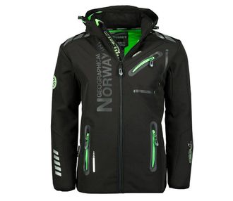 Geographical Norway Softshelljacke Herren - leichte wasserabweisende &Uuml;bergangsjacke f&uuml;r Fr&uuml;hling (1-St) Anorak mit Kapuze f&uuml;r Herren, Gr&ouml;&szlig;e S bis 7XL
