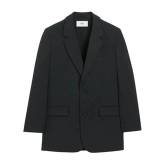 Ami Strukturierter Zwei-Knopf-Blazer - - Jackets - Herren - Schwarzk - M