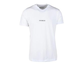 Dirk Bikkembergs Homme, Tops, Blanc, Taille: L Coton &Eacute;lasthanne T-shirt