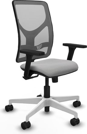 Piqueras y Crespo Schreibtischstuhl aus grauem Netzstoff, mit 3D-Armlehnen, h&ouml;henverstellbare Lendenwirbelst&uuml;tze, ausgestattet mit 3 Positionen und Schneideschaum, Grau