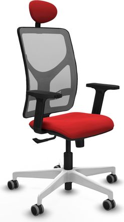 Piqueras y Crespo Ergonomischer Stuhl mit hoher R&uuml;ckenlehne, mit 2D-Armlehnen, h&ouml;henverstellbare Lendenwirbelst&uuml;tze und festes Kopfteil, ausgestattet mit Sincro 3 Posit