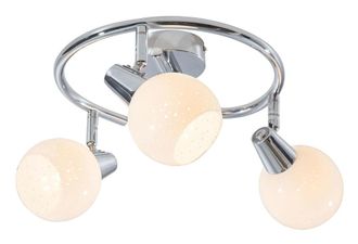 Nino Leuchten Deckenleuchte Wohnzimmerlampe led Deckenlampe Chrom Kristalle d 25 cm