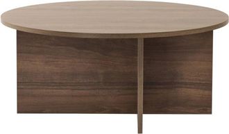 M&S Collection Table basse ronde en bois ø90cm - Bois foncé - Soho