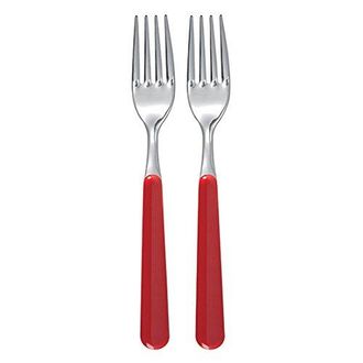 Excelsa Excèlsa Trendy 2 Stück Menügabeln Tafelgabeln, Rot