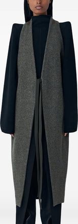 Rick Owens self-tie sleeveless coat - Grau