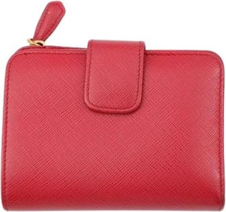 Prada Portefeuille bi-pli Pre-owned - Femme - Pre-owned - Rouge - Taille: ONE Size