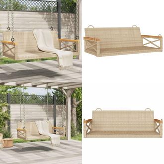 vidaXL Vidaxl - H&auml;ngebank Beige 109x62x40 cm Poly Rattan - H&auml;ngebank - Gartenbank - Outdoor M&ouml;bel - Rattan Gartenm&ouml;bel - Beige Gartenm&ouml;bel - Home & Living
