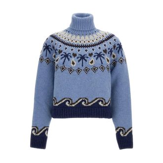 Alanui Femme, Pulls, Bleu, Taille: 36 FR Pull &agrave; col roul&eacute; Douceur dHiver