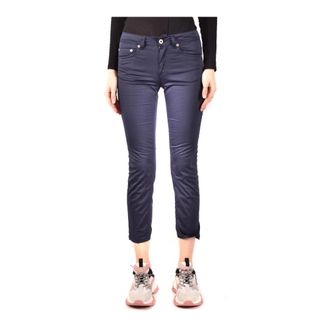 Dondup Slim Fit Chinos im Punk-Stil - - Trousers - Damen - Blau - W25