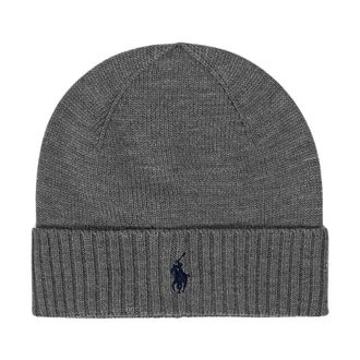 Polo Ralph Lauren Ensemble Bonnet et &Eacute;charpe en Laine - Homme - Accessoires - Gris - Taille: ONE Size