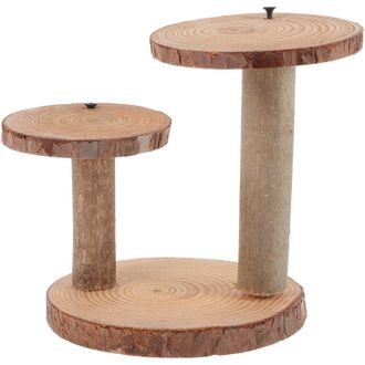 IFUNDOM Dekorativer Pflanzenst&auml;nder Holz mit 3 Stufen Blumenregal f&uuml;r Sukkulenten und Kakteen f&uuml;r Balkon Wohnzimmer und Garten Robuster Blumentopfhalter