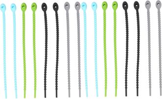 Pretyzoom 16 Stck. Teiliges Lebensmittelechte Wiederverwendbare Silikonb&auml;nder zum Binden von Gem&uuml;se Fleisch und Vielseitigem K&uuml;chenbedarf Flexibel Hitzebest&auml;ndi