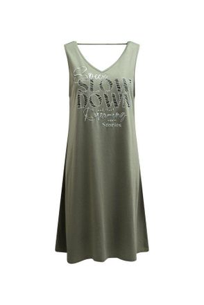 soccx Sommerkleid mit Glitzerstein-Wording