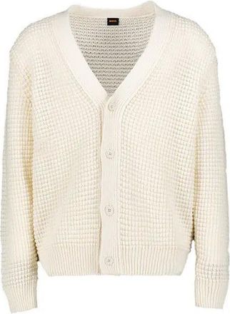 Boss Orange by Hugo Boss BOSS Orange Herren Pullover beige Schurwolle unifarben