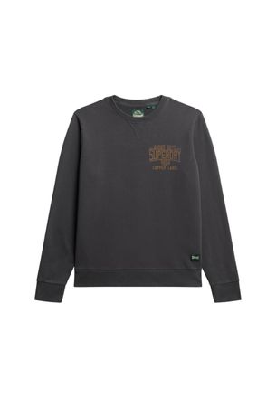 Superdry Damen Oversized Copper Label Workwear Rundhals-Sweatshirt Verwaschenes Schwarz XXL
