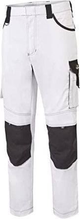 Hans Sch&auml;fer Workwear HSW Professional - Pantalon de travail long pour homme - Pantalon tendance et l&eacute;ger avec poches genoux - R&eacute;sistant et de qualit&eacute;, Blanc., 50
