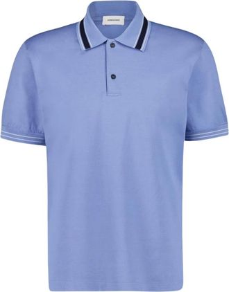 Ferragamo Homme, Tops, Bleu, Taille: XL Polo en Piqu&eacute; de Coton