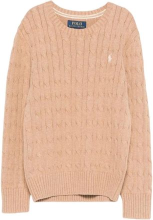 Polo Ralph Lauren Homme, Pulls, Beige, Taille: S Cotton Cable Knit Sweater