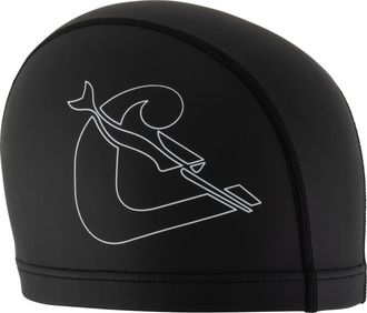 Cressi Unisex-Adult Senna Swim Cap Coated Schwimmkappe mit PU Beschichtung, Schwarz/Weiß, Einheitsgröße