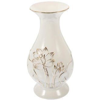 Amosfun Blumenvase Keramik Kleine Vase F&uuml;r Tempelopfer Dekorative Knospenvase F&uuml;r Blumen Zuhause Und B&uuml;ro Wei&szlig;