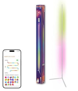 Osram Matter over Wifi Floor Corner LED Stehleuchte 2000mm, 20W, RGBW, 2700-6500K, WiFi, Fernbedienung, Wei&szlig;, Ambientlicht