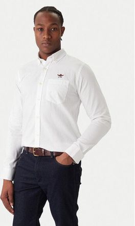 Aeronautica Aeronautica Militare Hemd 252CA1277UCT03532 Weiß Regular Fit