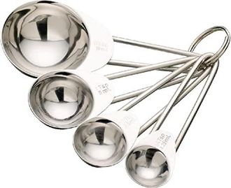 KitchenCraft Kitchen Craft Edelstahl-Messlöffel, 4 Stück, KCMEASUREDL