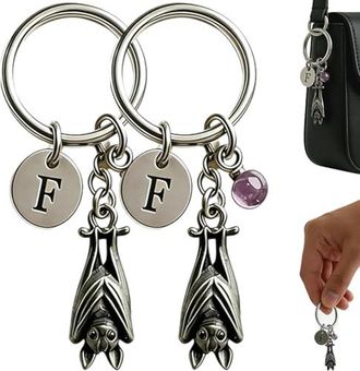 Generic Porte-cl&eacute;s inspirant chauve-souris &eacute;motionnelle, pendentif chauve-souris en m&eacute;tal avec carte de motivation, support &eacute;motionnel pour sac &agrave; dos, sac &agrave; m