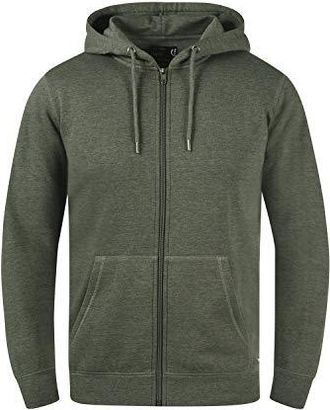 Solid SDBerti Homme Zip-Hood Veste en Sweat Veste à Capuche Hoodie avec Capuche Fermeture éclair Poche Kangourou Mélange de Coton Regular Fit, Taille:3XL, C
