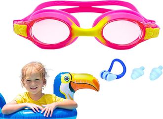 Generic Schwimmbrille mit breiter Sicht, Schwimmbrille f&uuml;r Kinder, Antibeschlag-Brille f&uuml;r Kinder, Schwimmbrille mit verstellbarem Band, Nasenklammer, Schwimm