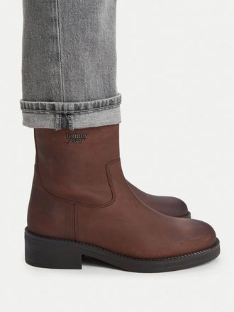 Tommy Jeans Stiefeletten Tommy Jeans Tjw Soft Sole Chelsea Boots Lth EN0EN03080 Braun